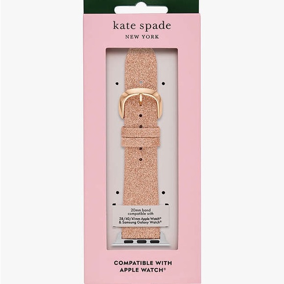 kate spade | Accessories | Kate Spade Nwt Rose Gold Glitter Leather ...